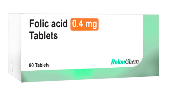 Folic Acid 0.4mg Tablets x 90 – RelonChem